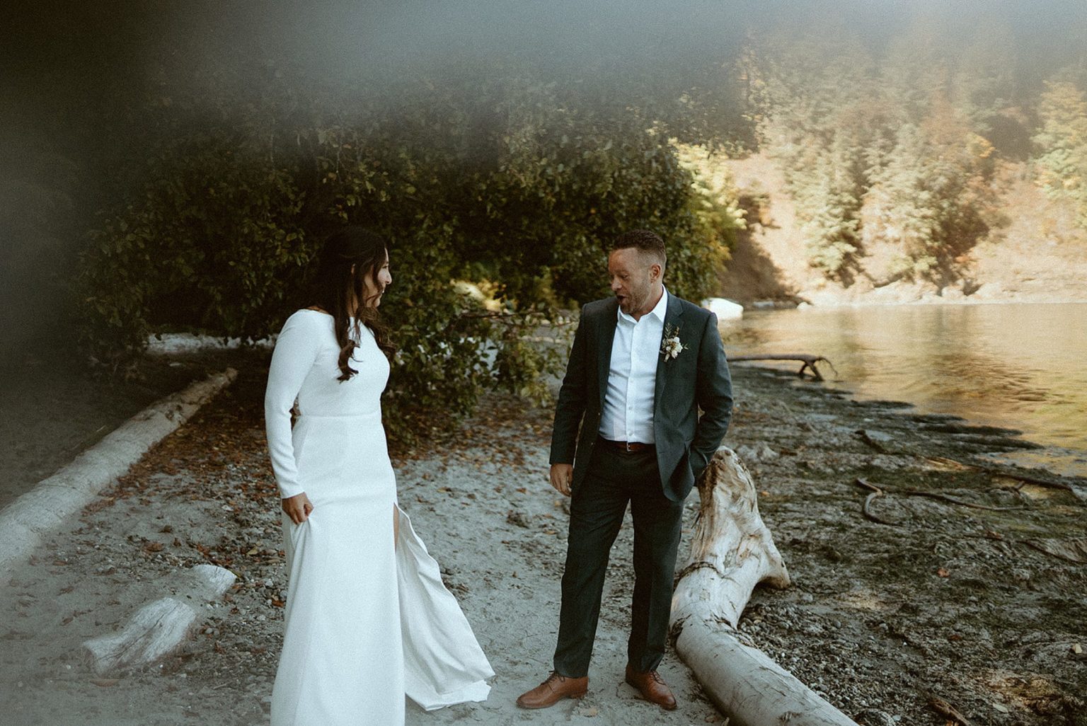 Jessica + Colin's Lakeside Wedding in Olympic National Park