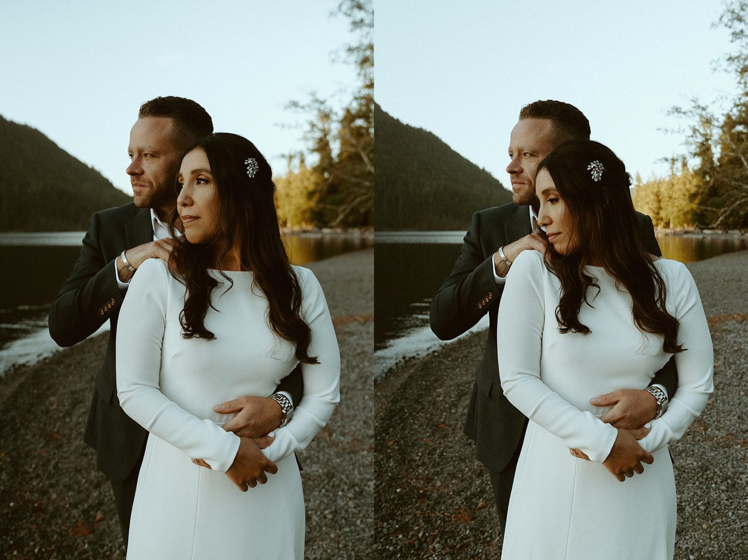 Jessica + Colin's Lakeside Wedding in Olympic National Park